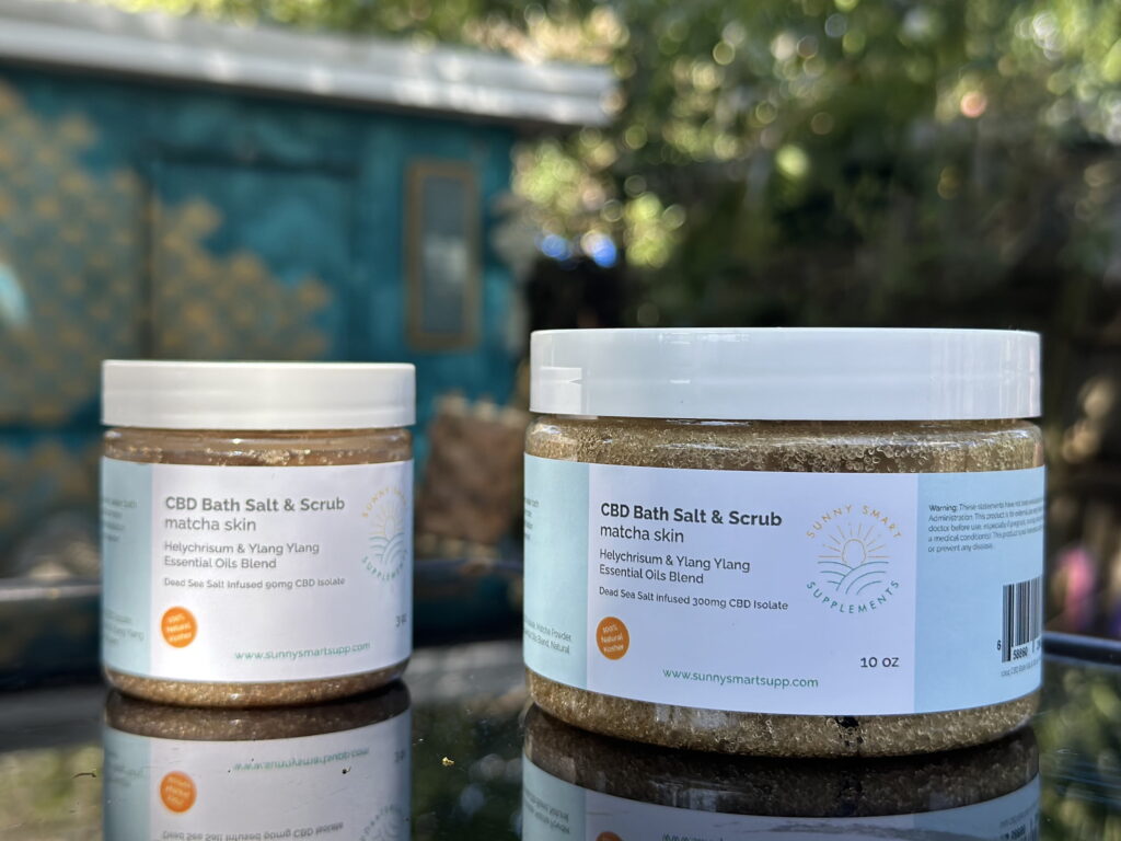 CBD Bath Salt & Scrub — Matcha Skin – Sunny Smart Supplements